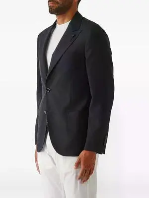 LARDINI Peak-lapels Single-breasted Blazer - Blue