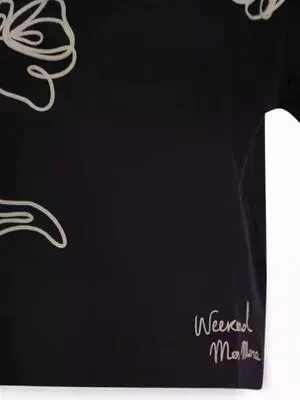 Max Mara Graphic Print V-neck T-shirt