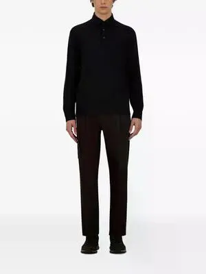 Herno Long-sleeve Wool Polo Shirt