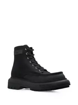 Givenchy Logo Patch Lace Up High Top Boots