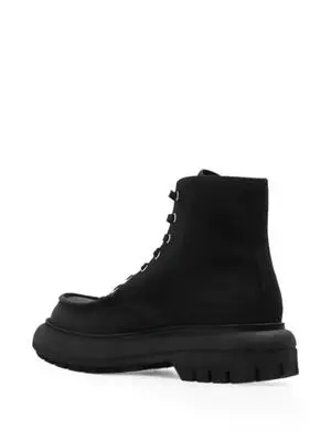 Givenchy Logo Patch Lace Up High Top Boots