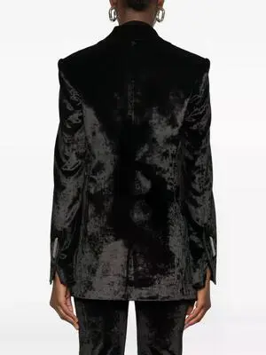DONDUP Dundup Crushed Velvet Peak Lapel Blazer