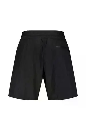 Iceberg Drawstring Swim Shorts With Logo Jacquard Waistband - Black