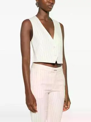 DONDUP Pinstripe Cropped Waistcoat