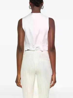 DONDUP Pinstripe Cropped Waistcoat
