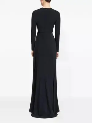Elie Saab V-neck Ruffled Maxi Dress