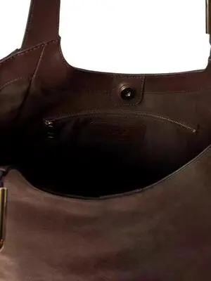 Furla Suede-panel Leather Tote Bag