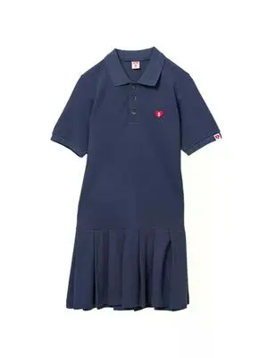 AAPE BY *A BATHING APE Apee™ A Bathing Ape® Logo Embroidered Pleated Polo Dress