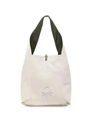 BENETTON Logo-embroidered Reversible Tote Bag