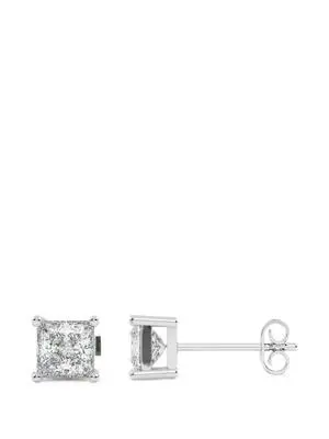 DIAMOND ESSENTIALS Diamond Stud Earrings In 14k White Gold