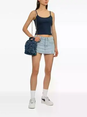 AAPE BY *A BATHING APE Ribbed Camisole With Lace Trim - Blue