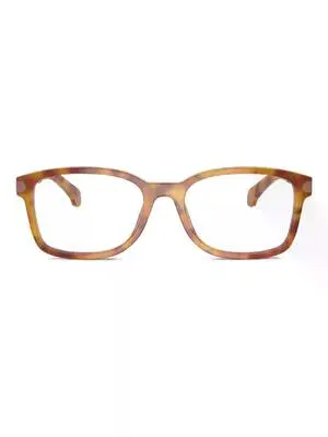 Moncler Tortoiseshell Square Full Rim Eyeglasses