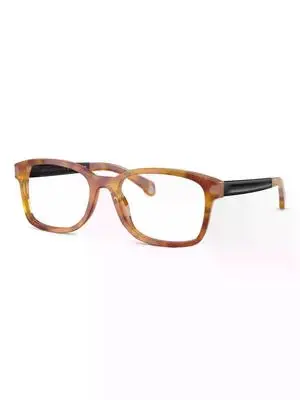 Moncler Tortoiseshell Square Full Rim Eyeglasses