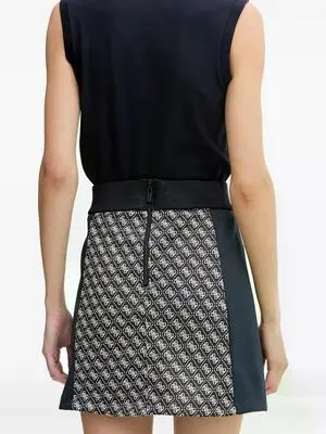 Guess Monogram Print Panelled Mini Skirt