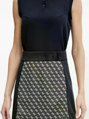 Guess Monogram Print Panelled Mini Skirt