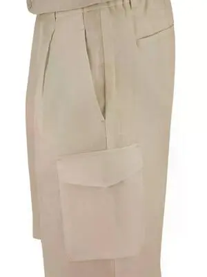 Herno Linen Fade Effect Cargo Shorts