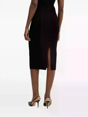 Guess Terra Ribbed-knit Rear-slit Skirt
