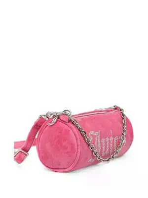 Juicy Couture Rhinestone Logo Barrel Shoulder Bag