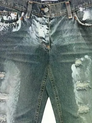 Dolce & Gabbana Distressed Paint-splatter Jeans