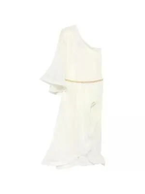 SIMONA CORSELLINI One-shoulder Midi Dress With Chain Belt