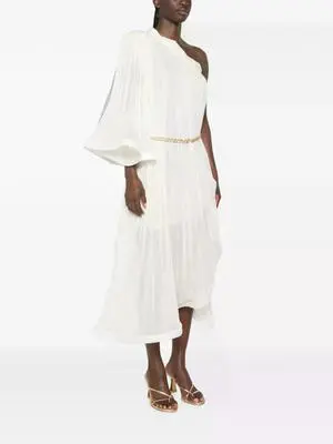 SIMONA CORSELLINI One-shoulder Midi Dress With Chain Belt