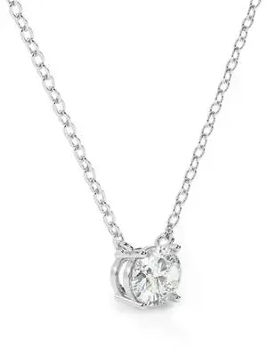 DIAMOND ESSENTIALS 14k White Gold Oval-cut Laboratory-grown Diamond Necklace