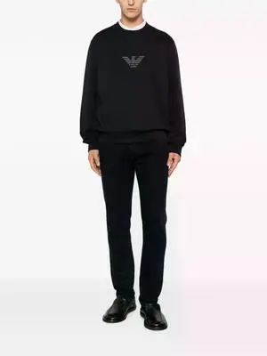 Emporio Armani Logo Patch Crewneck Sweater