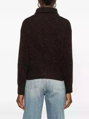 Brunello Cucinelli Sequin-embellished Ribbed Cardigan