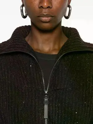 Brunello Cucinelli Sequin-embellished Ribbed Cardigan