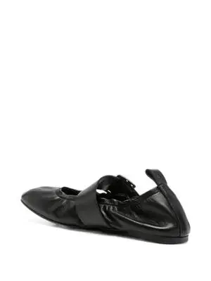 ALOHAS Sarea Buckle Strap Ballet Flats - Black