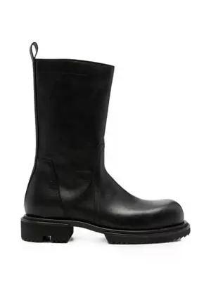 Rick Owens Leather Side-zip Boots
