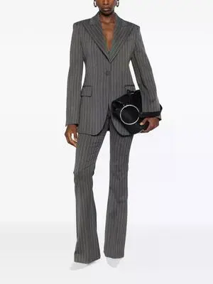 DONDUP Pinstripe Pattern Peaked Lapels Blazer