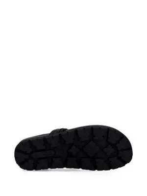 Guess Farron Leather Logo Plaque Sandals