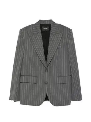 DONDUP Pinstripe Peak Lapel Blazer