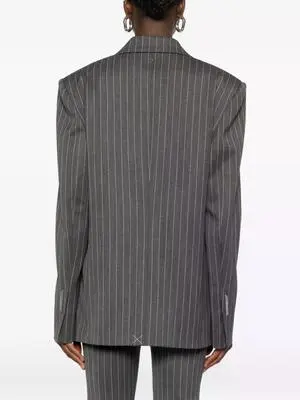 DONDUP Pinstripe Peak Lapel Blazer