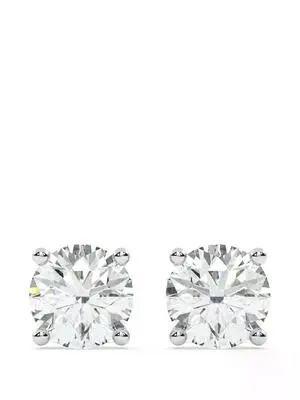 DIAMOND ESSENTIALS Laboratory-grown Diamond Solitaire Earrings - Silver