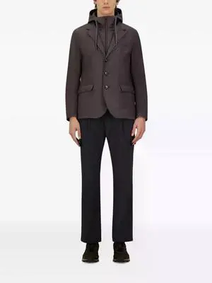 Herno Hooded Melange-effect Blazer