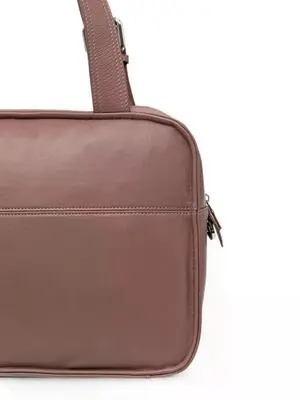 Patrizia Pepe Embossed Logo Leather Tote Bag