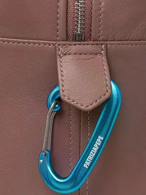 Patrizia Pepe Embossed Logo Leather Tote Bag
