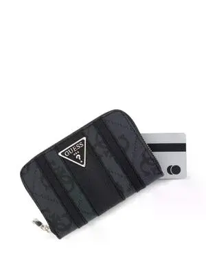 Guess Laurel Logo-print Panelled Wallet - Grey