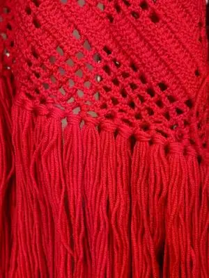 CHIARA IS Crochet-knit Fringed Shawl