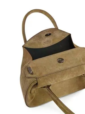 Yuzefi Mini Oyster Duffle Suede Handbag