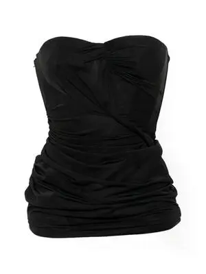 Blumarine Strapless Draped Mini Dress