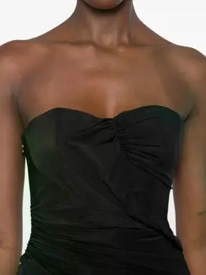 Blumarine Strapless Draped Mini Dress