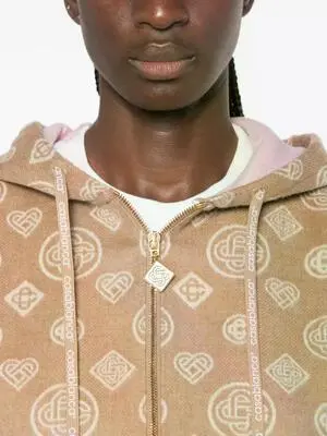 Casablanca Hooded Jacket With Monogram Print