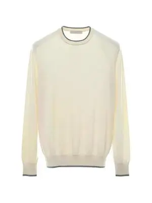TOMBOLINI Contrast-trim Fine Knit Crew Neck Sweater