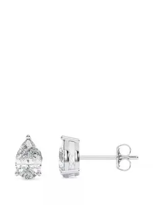 Diamond Essentials Pear-cut Diamond Stud Earrings In 14k White Gold - Silver
