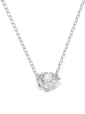 Diamond Essentials Pear-cut Diamond Necklace In 14k White Gold - Silver