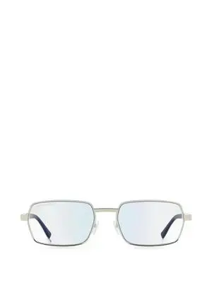 Dsquared2 Logo-engraved Rectangle-frame Glasses - Silver