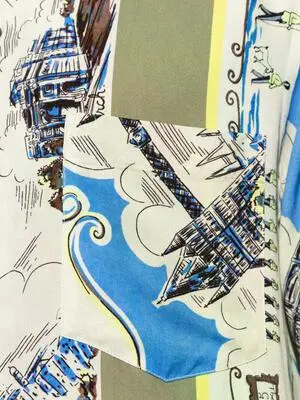 Paul Smith London Scarf Graphic-print Short-sleeved Shirt - Neutrals